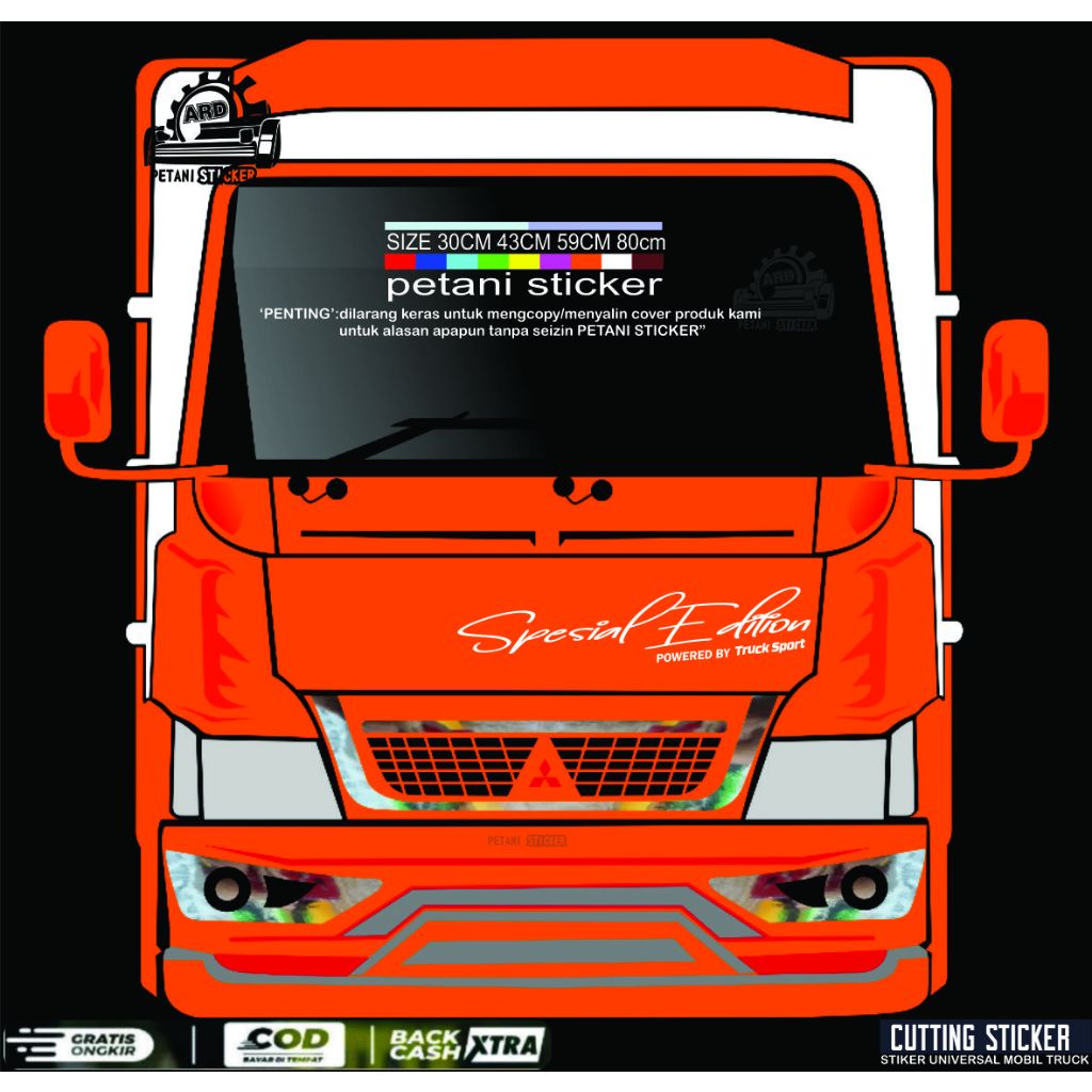 Jual stiker kaca depan bemper depan truck spesial edition truck bois ...