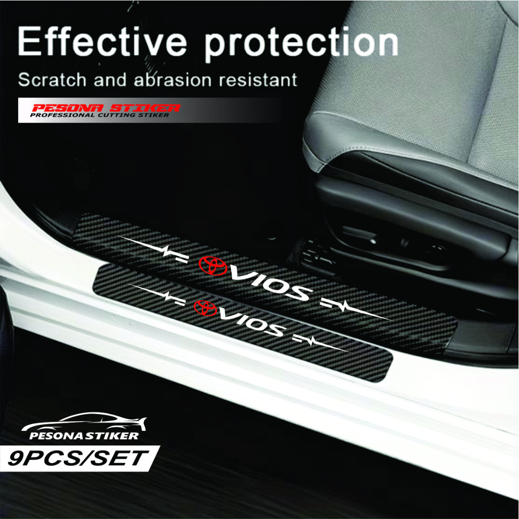 Jual stiker carbon 3D stiker pengaman mobil VIOS stiker carbon mobil ...