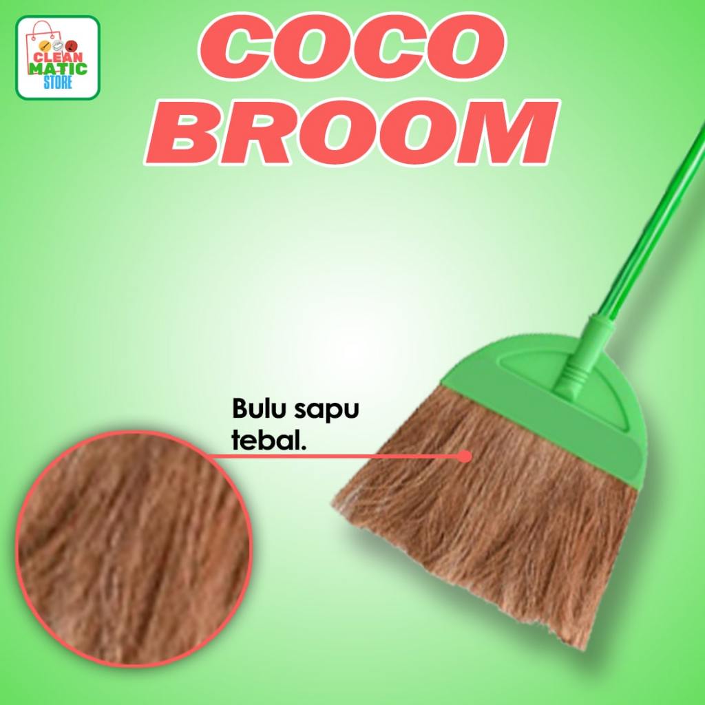 Jual Clean-Matic COCO BROOM / SAPU LANTAI / BAHAN DARI SABUT KELAPA ...