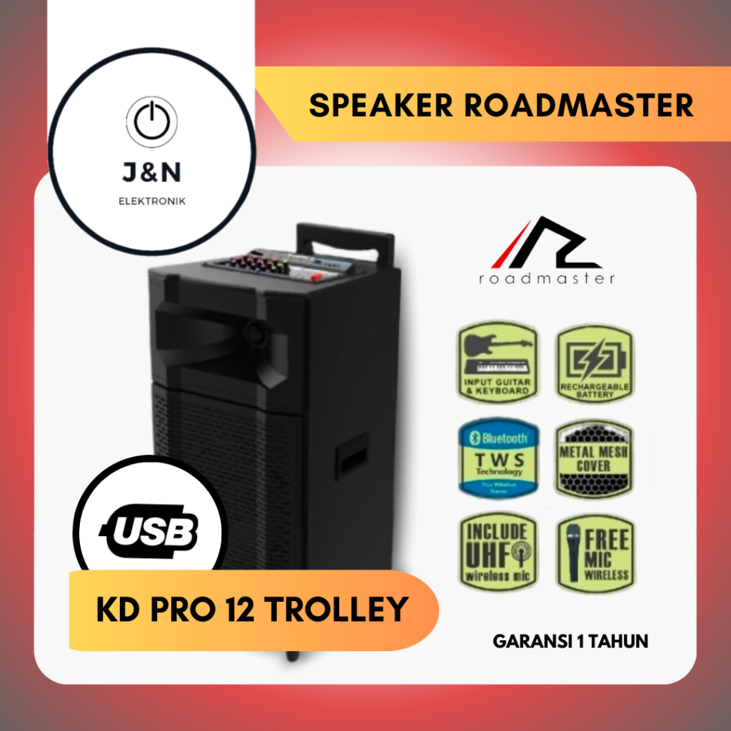 Jual SPEAKER AKTIF ROADMASTER KD PRO 12 TROLLEY | Shopee Indonesia