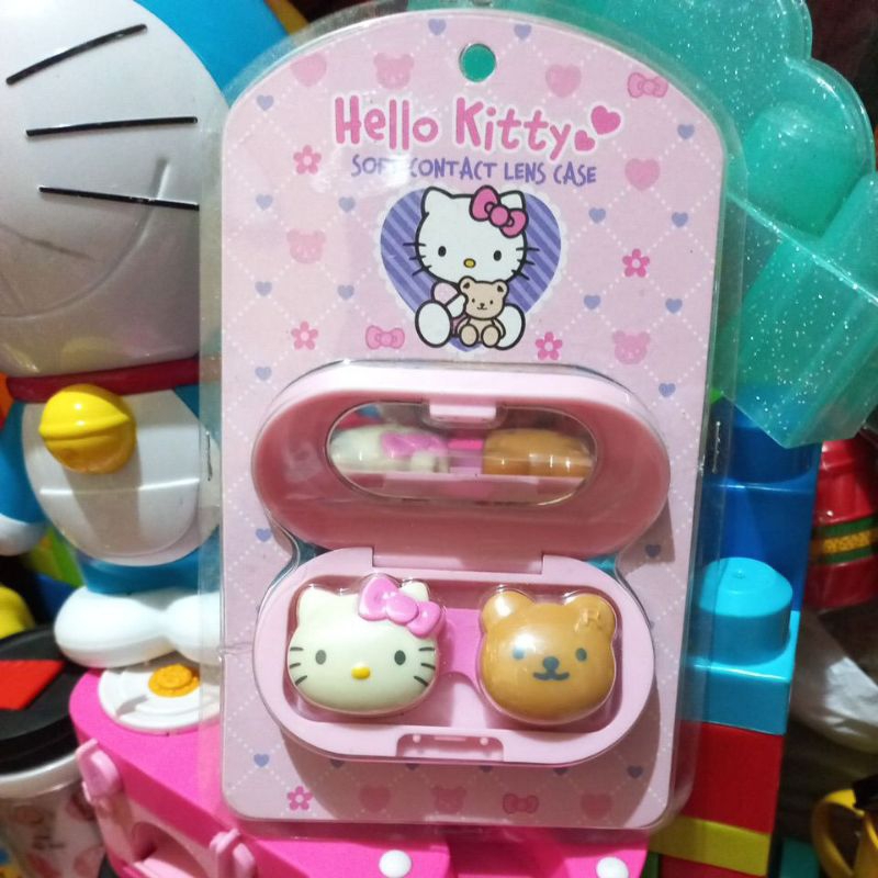 Jual SANRIO HELLO KITTY+TEDDY BEAR CONTACT LENS CASE SET WOW | Shopee ...