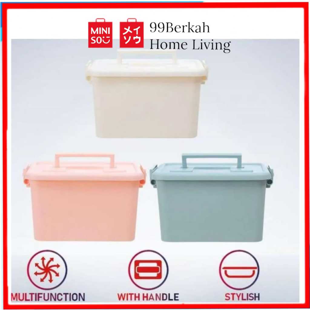 Jual PROMO HARGA MURAH !! MINISO Kotak Penyimpanan Plastik Kotak ...
