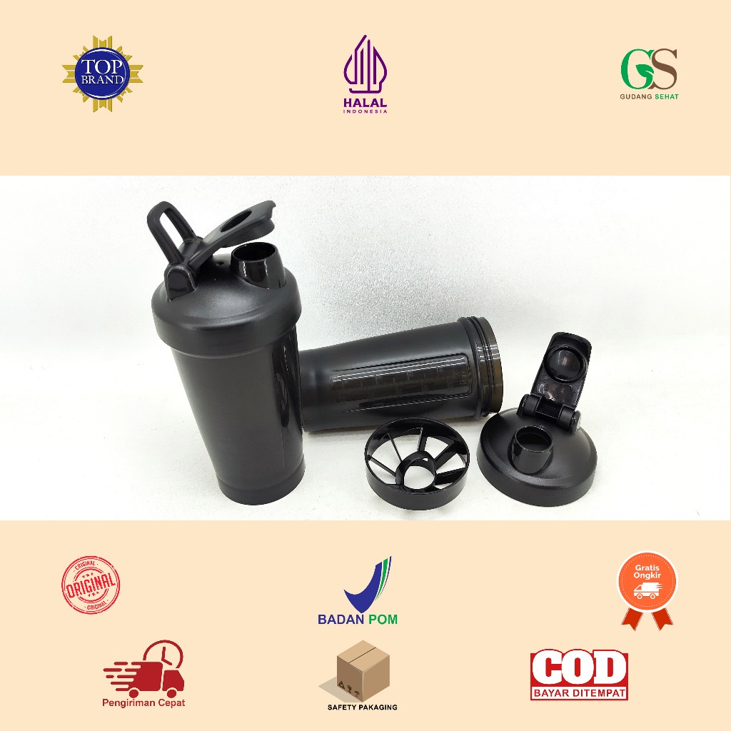 Jual Manado Shaker Evolene Original Hitam Polos 700 ML | Shopee Indonesia
