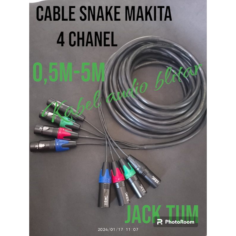 Jual kabel snake 4 Chanel original / kabel makita snake lengkap Jack ...