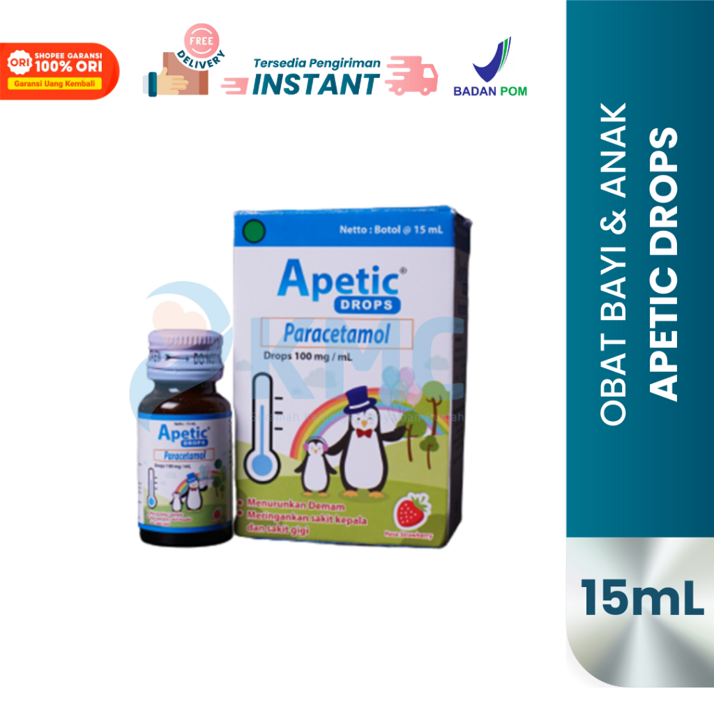 Jual Apetic Drops 15ml Paracetamol Drop Anak Pereda Demam Bayi Dan Anak ...