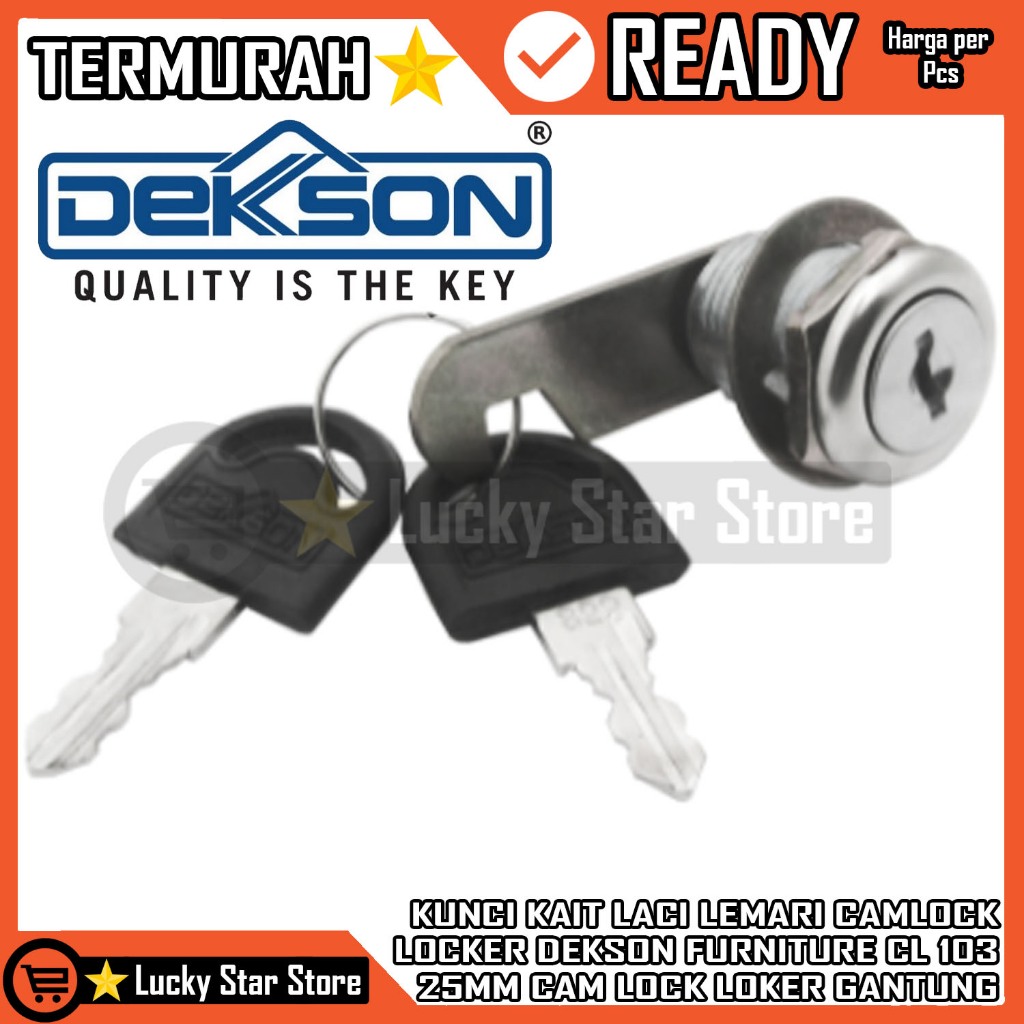 Jual Camlock Dekkson Cl 103 25mm Kunci Laci Cam Lock Furniture Cl103 Dekson 25 Mm Kait Lemari ...