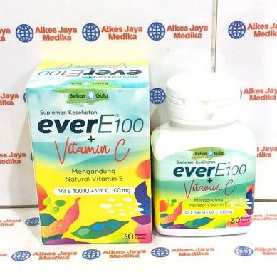 Jual Ever E 100 IU + Vitamin C Isi 30 Kapsul - Vitamin E | Shopee Indonesia
