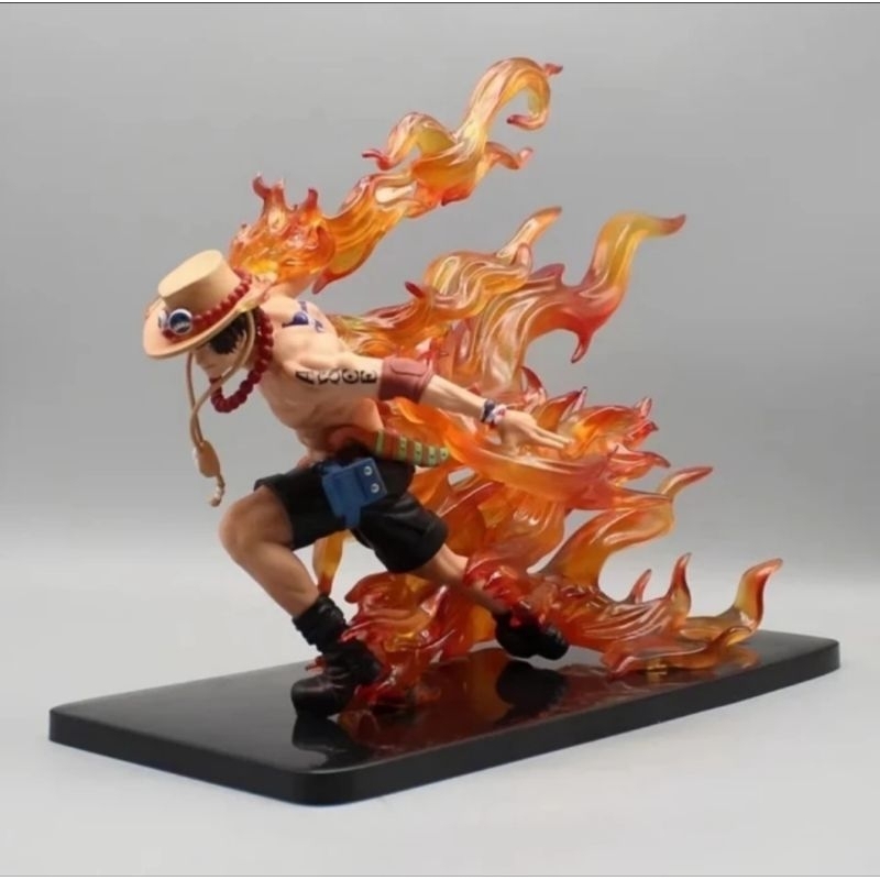 Jual Statue One Piece Portgas D Ace Battle pose Fire Effect Figure ...