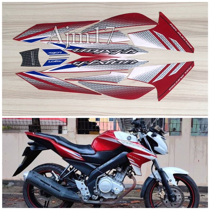 Jual STIKER STRIPING MOTOR VIXION 2014 MERAH | Shopee Indonesia