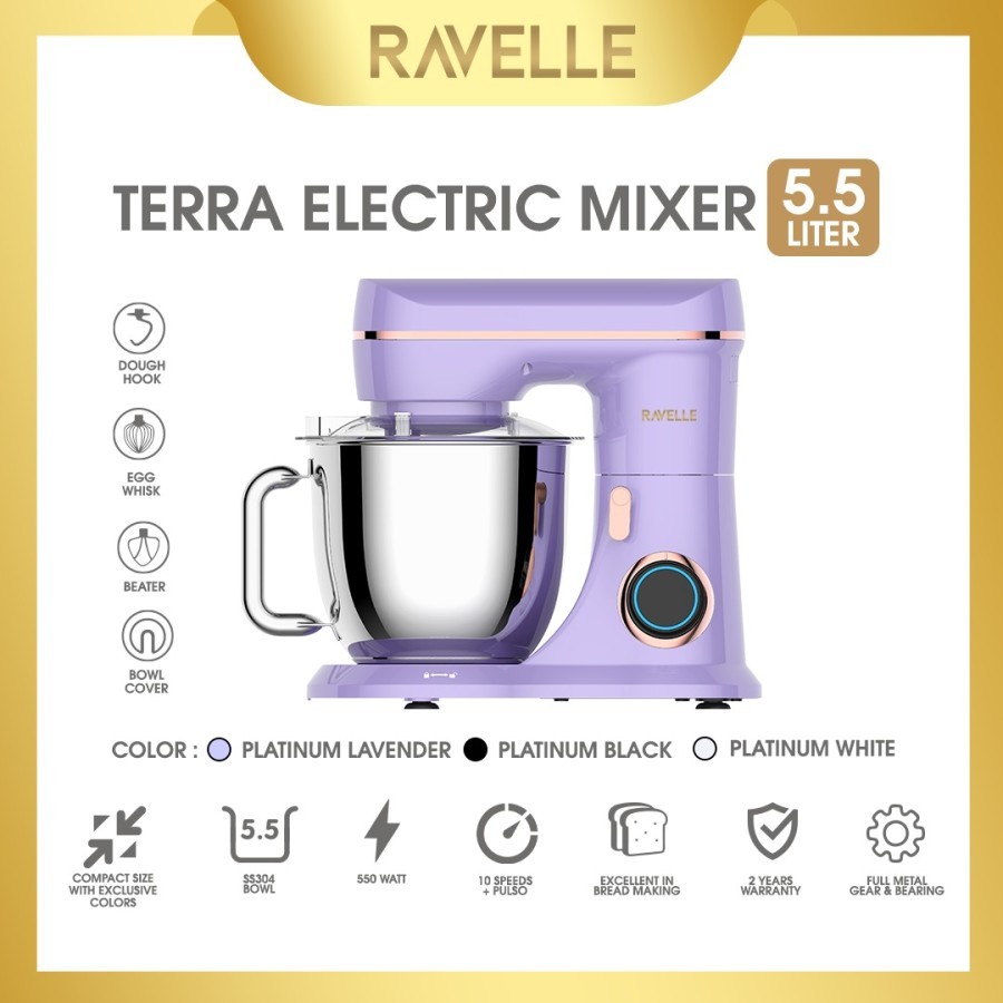 Jual Stand Mixer Ravelle Terra 5,5L Electric Mixer Standing 5,5 Liter ...