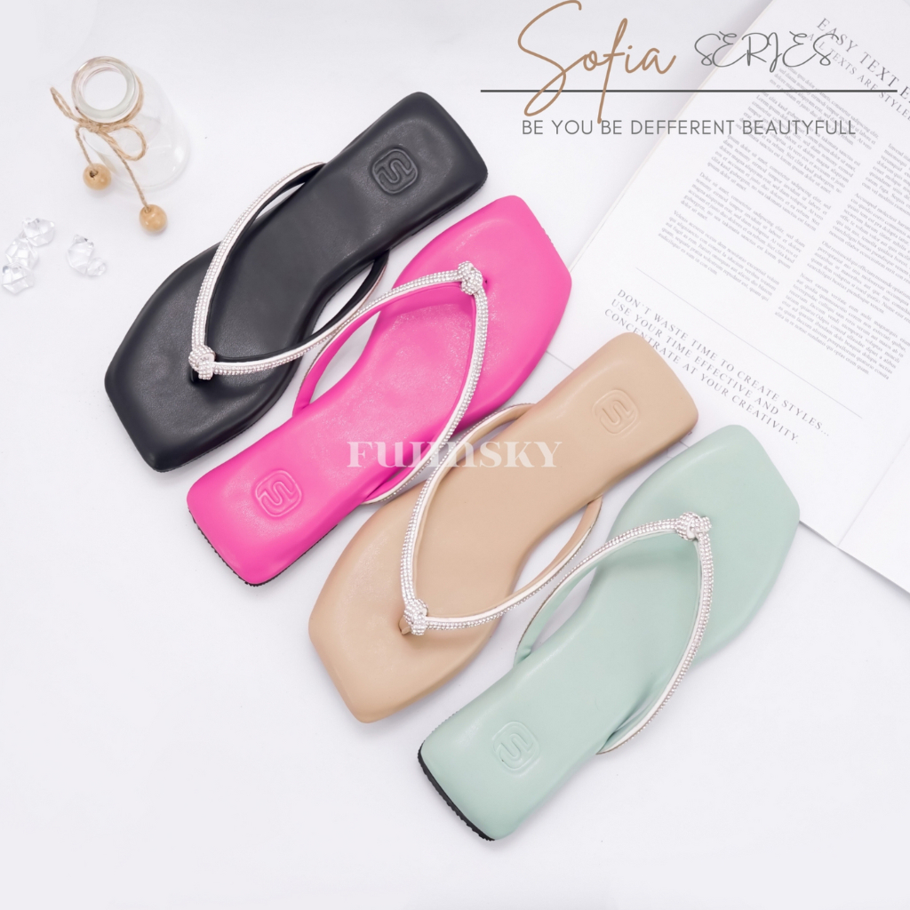 Jual Fujinsky Sofia Sandal Wanita Flat / Teplek | Shopee Indonesia