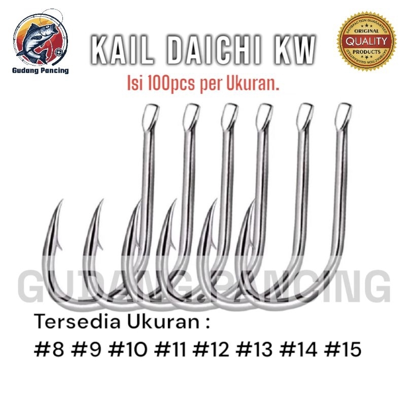 Jual Kail pancing Daichi KW isi 100pcs cocok untuk membuat mata kail ...