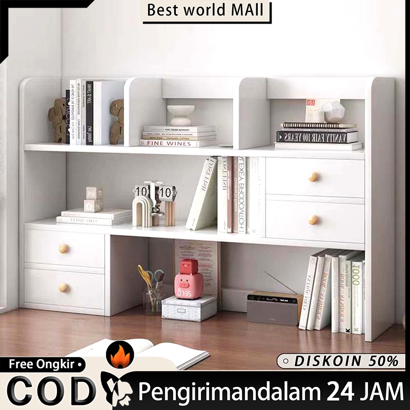 Jual BEST Rak Buku Desktop Rak Laci Desktop Rak Serbaguna Desktop Desk ...
