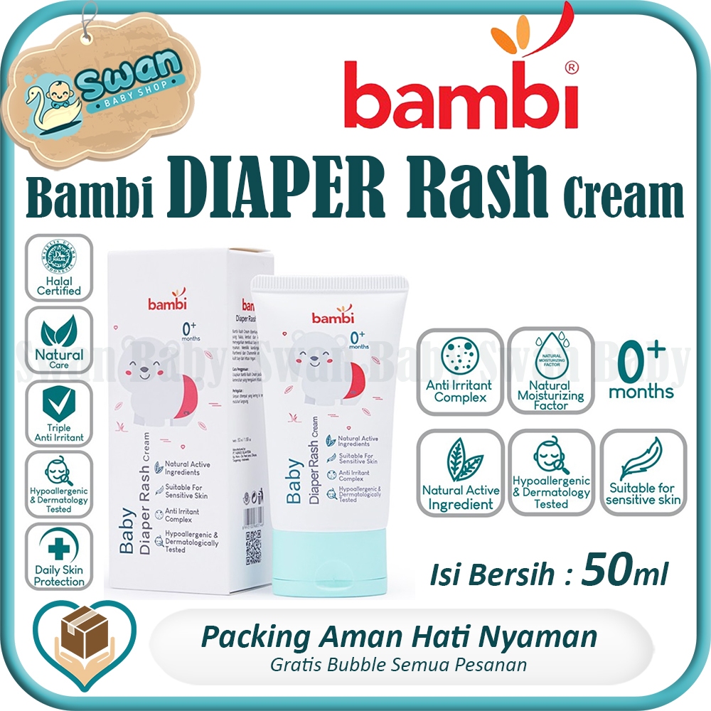 Jual Bambi Baby Diaper Rash Cream 50ml | Shopee Indonesia