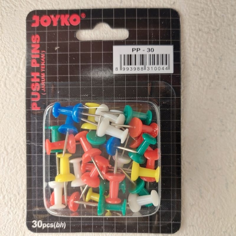 Jual PUSH PINS JARUM TEKAN JOYKO PP-30/perpak | Shopee Indonesia
