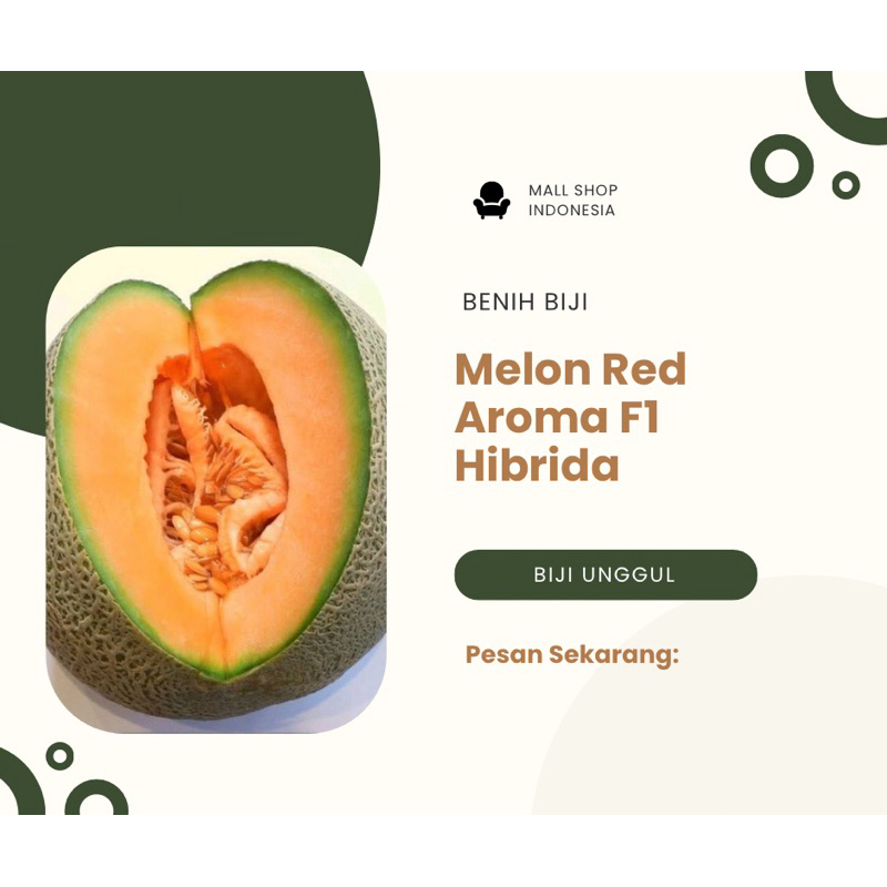 Jual Melon Red Aroma Rock Melon Orange Sweet F1 (10 Biji) | Shopee ...