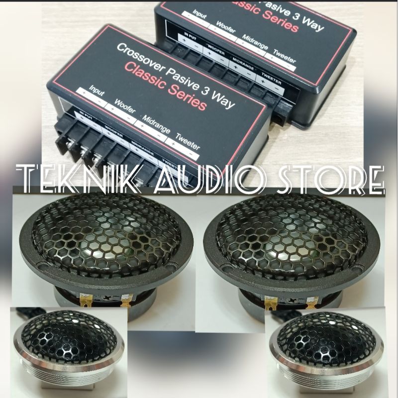 Jual Speaker Midrange Tweeter Mini Classic Include Crossover 3Way ...