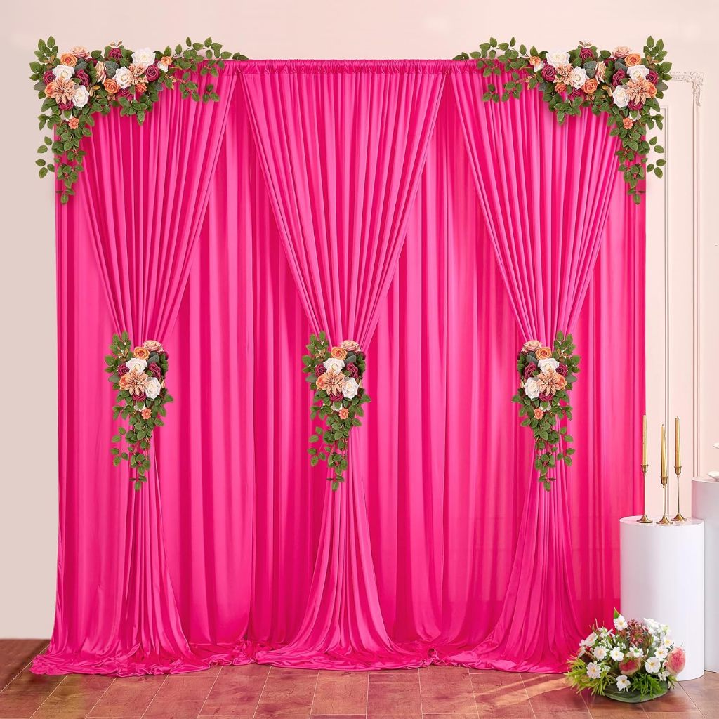 Jual Backdrop Dekorasi Pesta Wedding Lamaran Ulang Tahun Kain Filamin ...