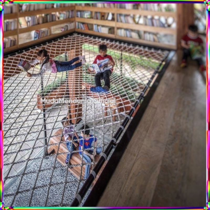 Jual Jaring Pengaman/Safety Net Nilon 8mm Balkon/Tangga/Gedung/Mall ...