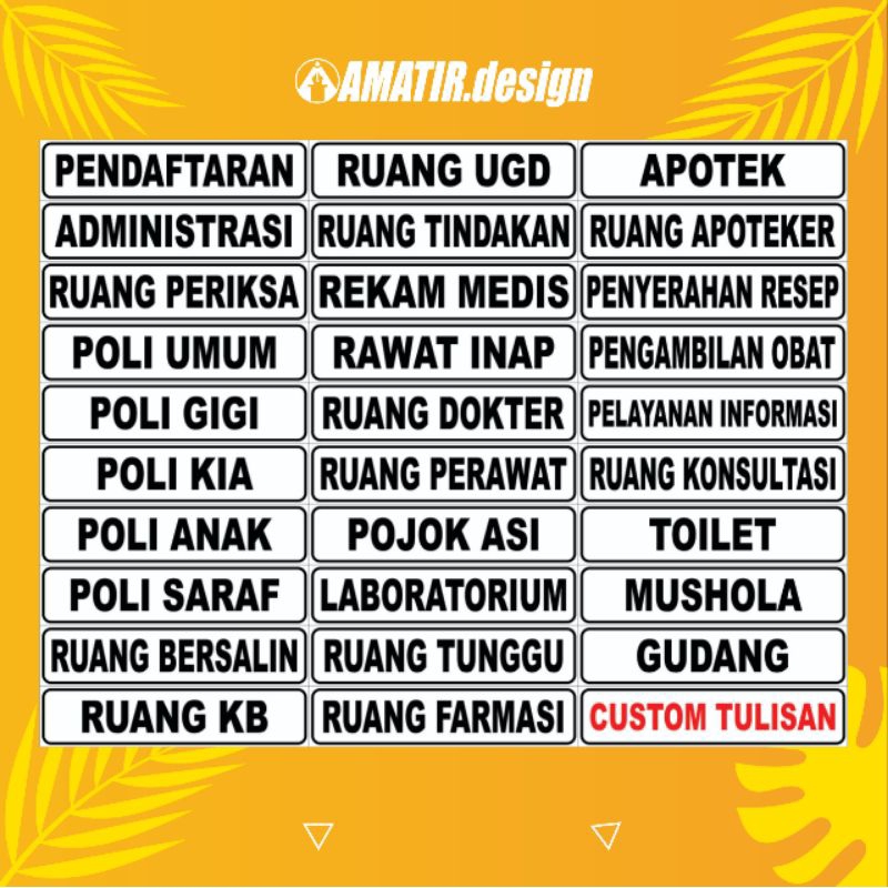 Jual STIKER RUMAH SAKIT, STIKER KLINIK, STIKER PUSKESMAS (Bahan Vinyl ...