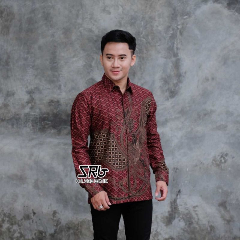 Jual BATIK PRIA MERAH MAROON LENGAN PANJANG KATUN PREMIUM | Shopee ...