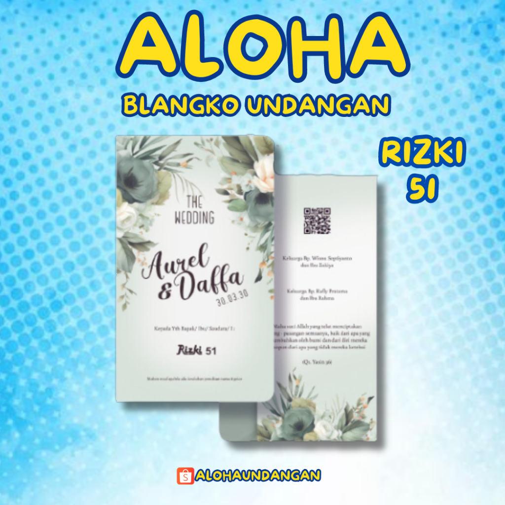 Jual BLANGKO UNDANGAN ATAU KERTAS UNDANGAN MURAH RIZKI 51 | BLANGKO ...