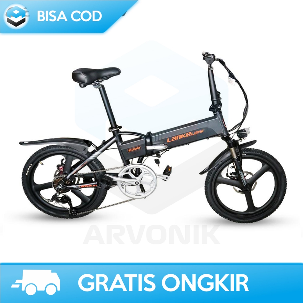 Jual SEPEDA LISTRIK LIPAT MOTOR BEBEK FOLDING BIKE 48V HYBRID REM ...