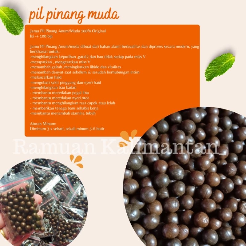 Jual JAMU PIL PINANG ANUM / MUDA ISI 100 BUTIR | Shopee Indonesia