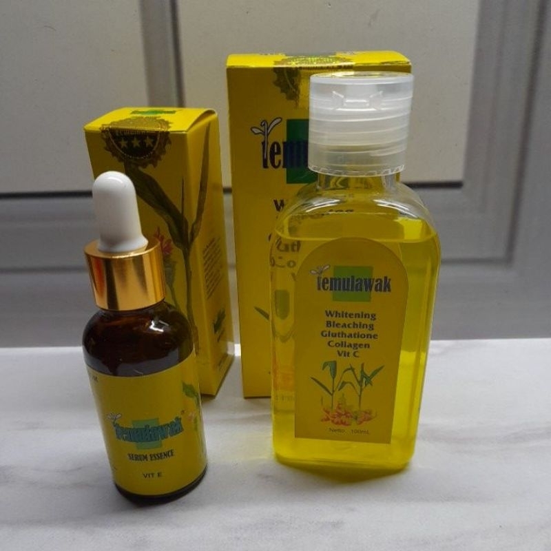 Jual paket 2in1 toner temulawak holo emas and serum essense | Shopee ...