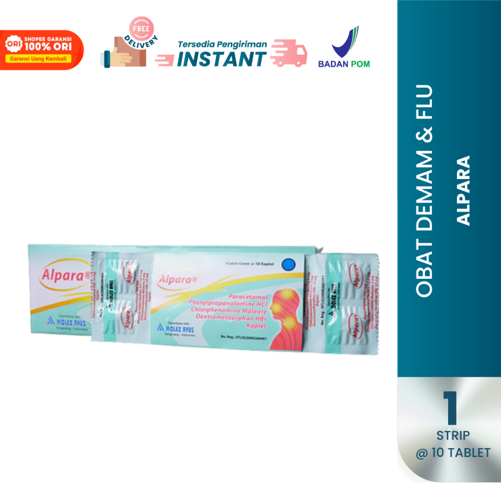 Jual Alpara 1 strip isi 10 kaplet | Obat Batuk dan Demam | Pereda Flu ...