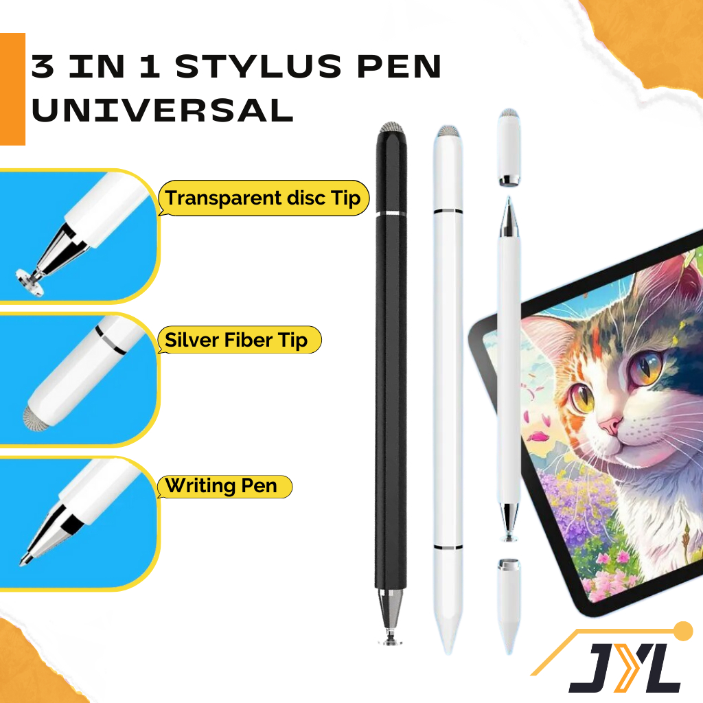 Jual Magnetic Stylus Pen Universal for iPad / Android Tablet 3in1 Nibs ...
