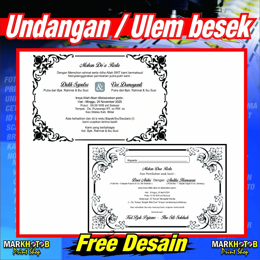 Jual UNDANGAN / ULEM TONJOKAN KOTAK NASI kardus makan besek Pernikahan ...