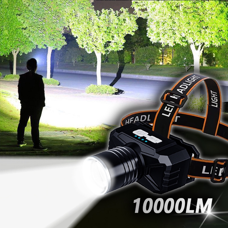 Jual LED senter super terang, lampu depan luar yang kuat, lampu depan tahan air sensor gerak ...