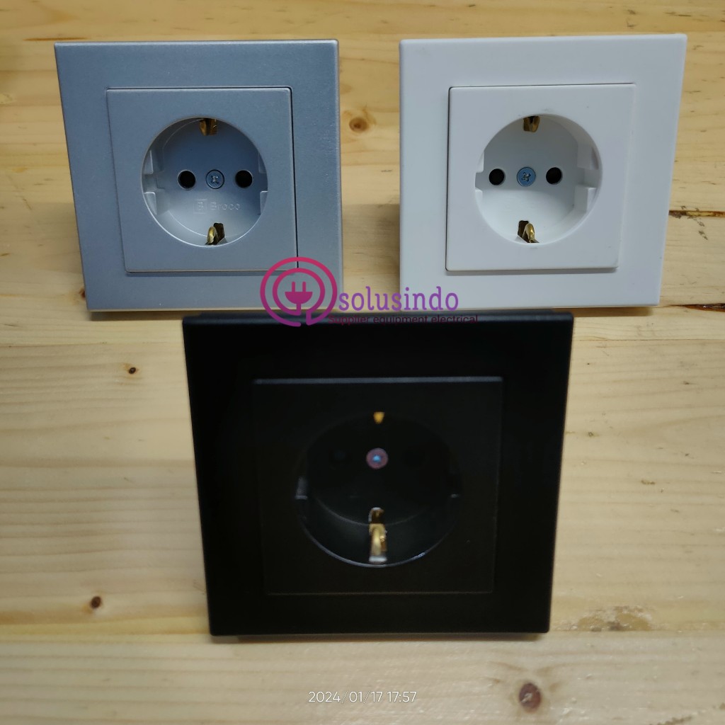 Jual Broco Plano Stopkontak IB 16A 250V Child Protection Art.E154 | Shopee Indonesia