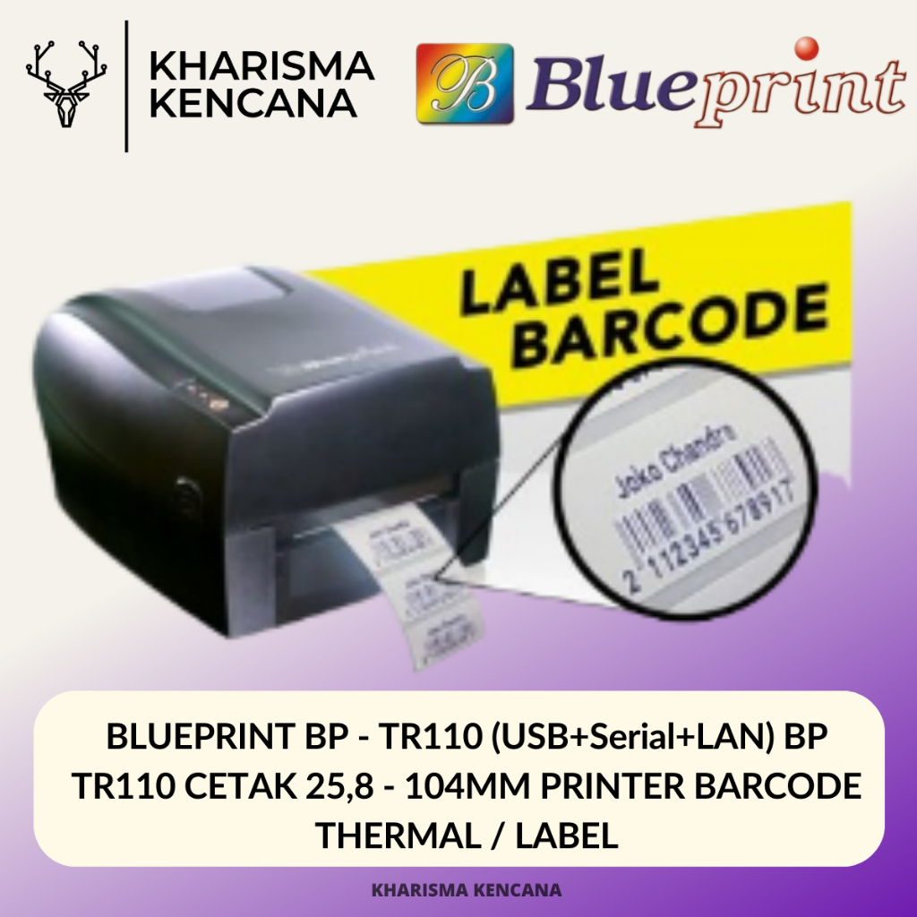 Jual BLUEPRINT BP - TR110 (USB+Serial+LAN) BP TR110 CETAK max 104MM ...