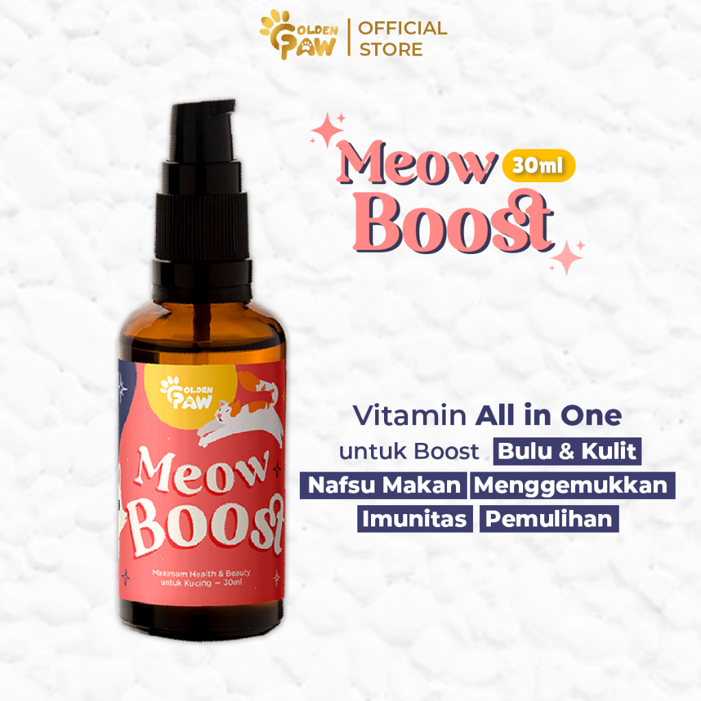 Jual Golden Paw - MEOW BOOST Vitamin Kucing Pump 30ml All in One ...