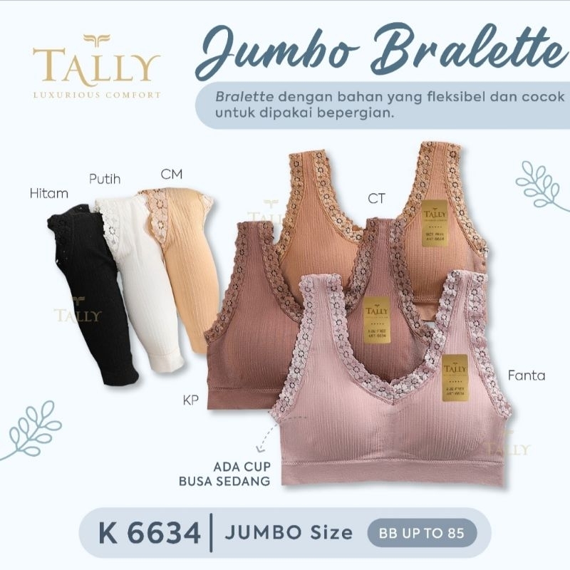 Jual BRA SPORT JUMBO TALLY BRALETTE CUP BUSA BIG 6634 8832 - BUNGALILY ...