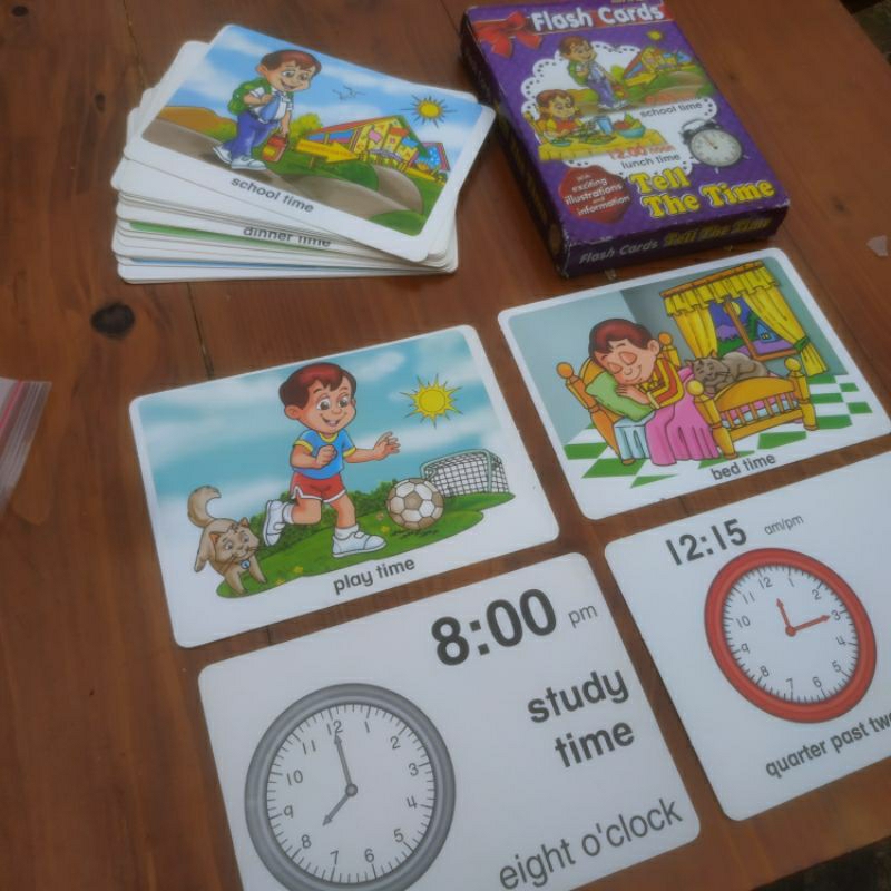 Jual telling the time flashcard | Shopee Indonesia