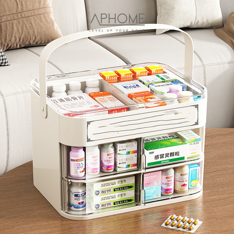 Jual APHOME Kotak Obat Medicine Box Skincare Organizer Tempat Kosmetik ...