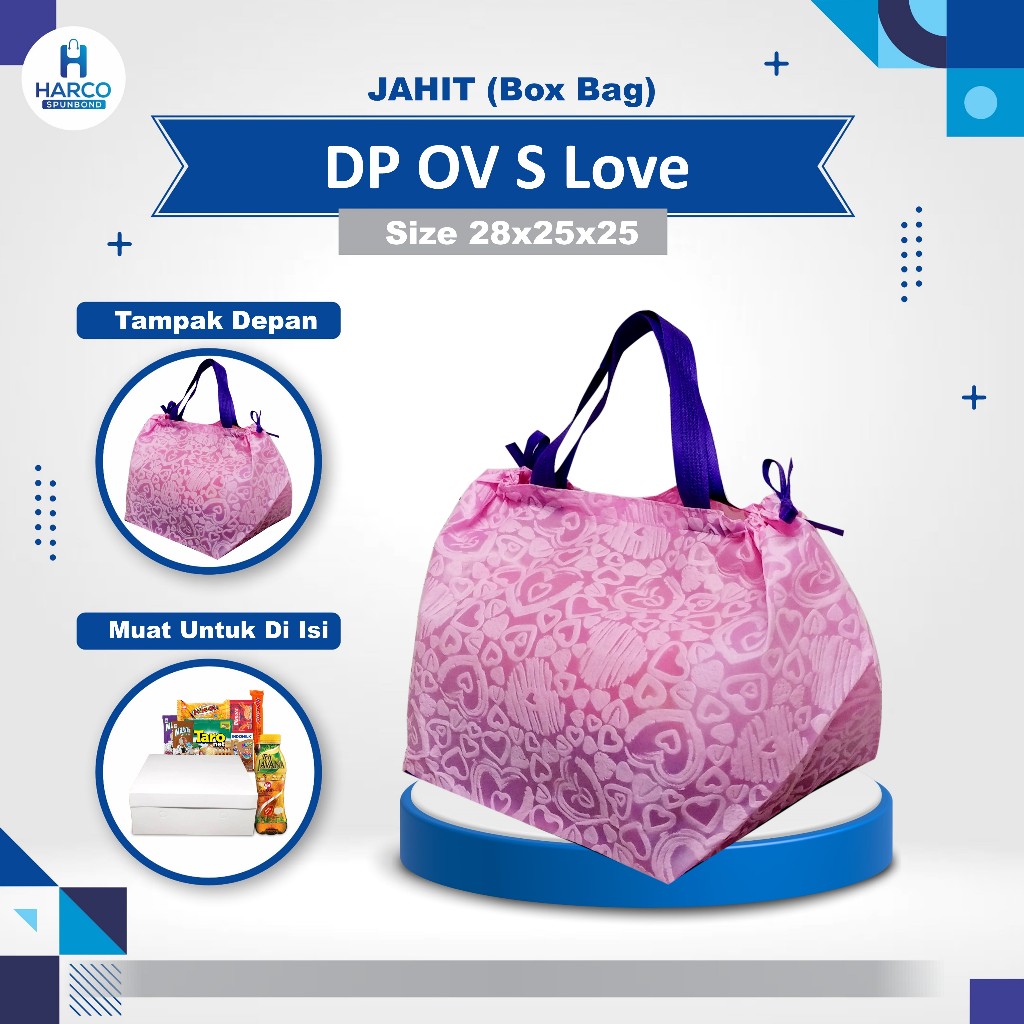 Jual Tas Hajatan | Tas Kain Syukuran Nasi Box | TAS BERKAT | Tas Spunbond Tekstur Pita Samping ...