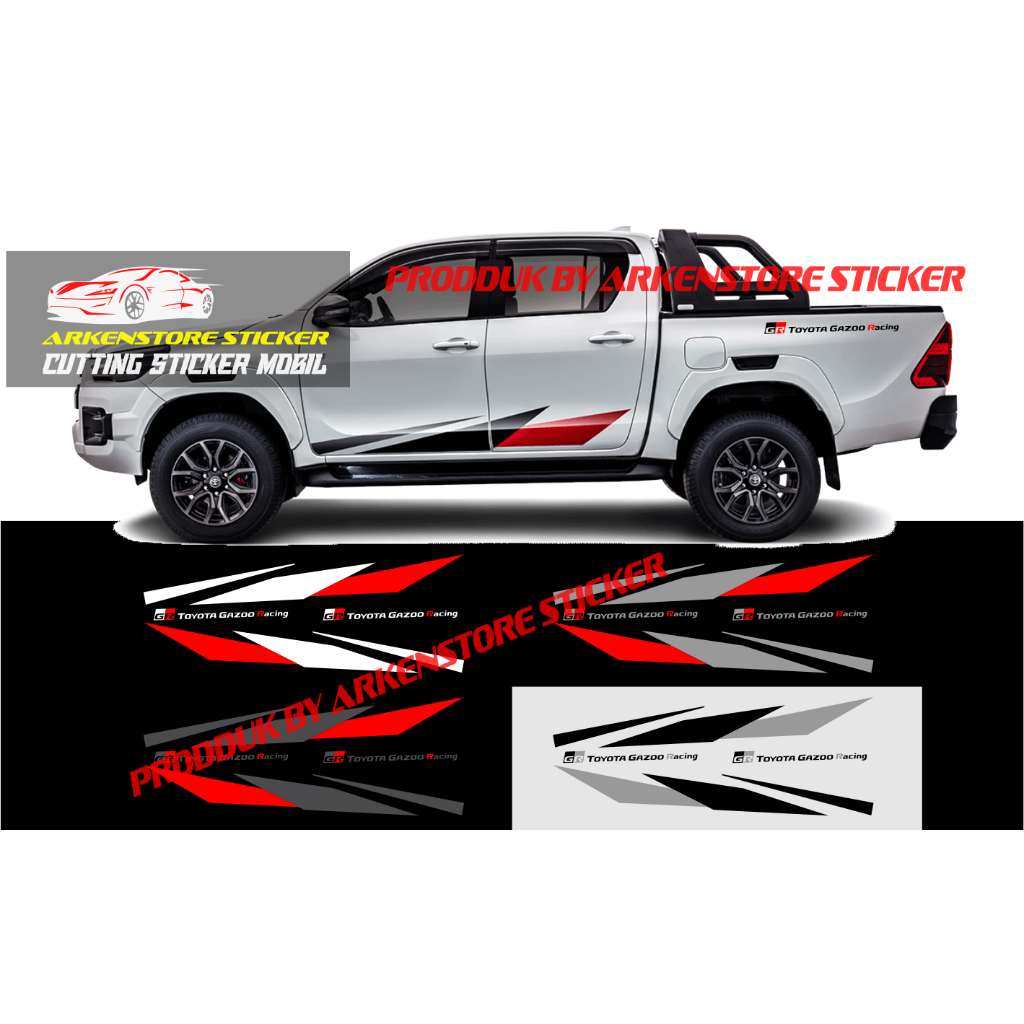 Jual Sticker stiker mobil toyota hilux sticker body mobil hilux gr ...