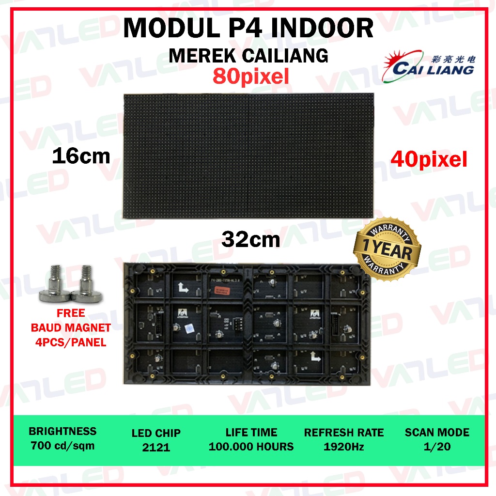 Jual MODULE PANEL MODUL P2,5 P4 P5 RGB FULLCOLOR INDOOR | Shopee Indonesia