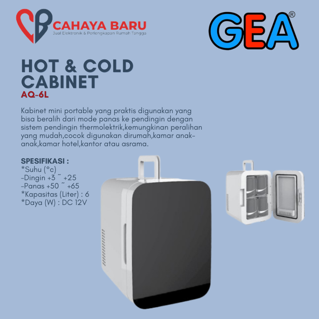 Jual GEA HOT & COLD CABINET AQ-6L | Shopee Indonesia