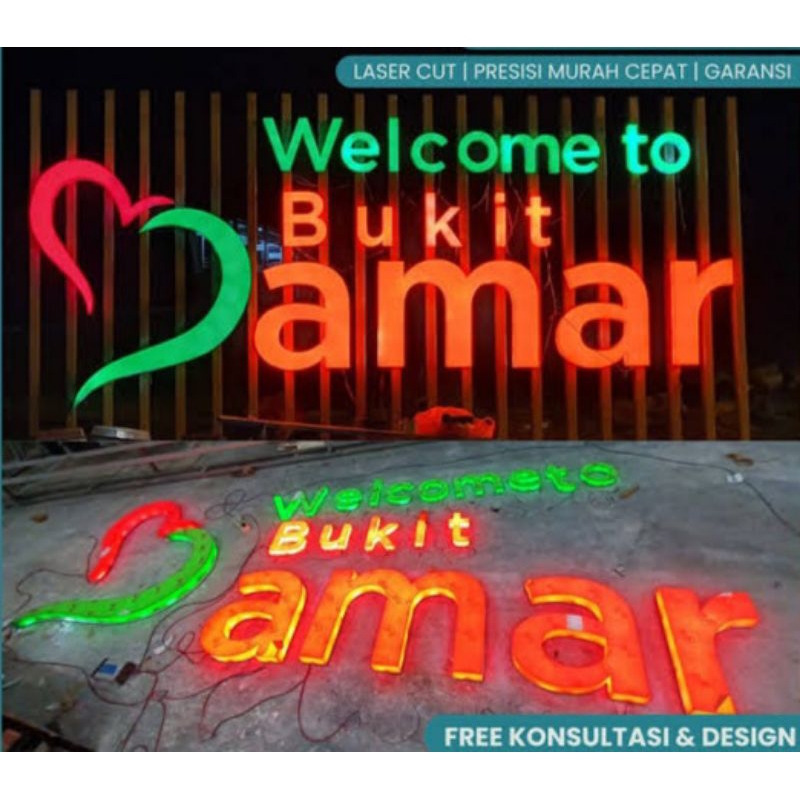 Jual huruf timbul 3D neon box | Shopee Indonesia