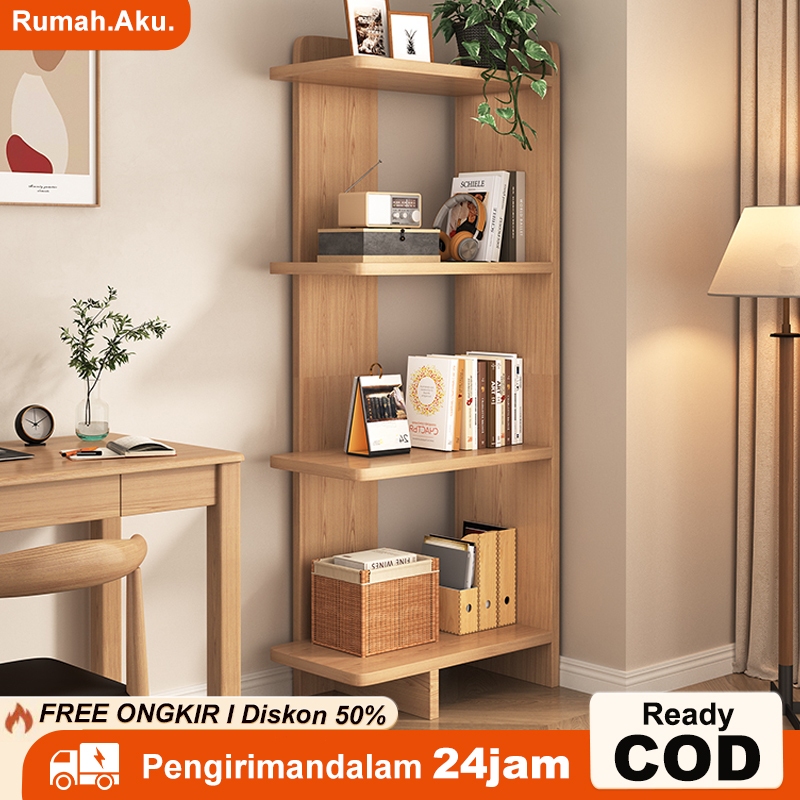 Jual Rak Buku Susun 5 Lapisan Rak Buku Dinding Rak dinding Serbaguna ...