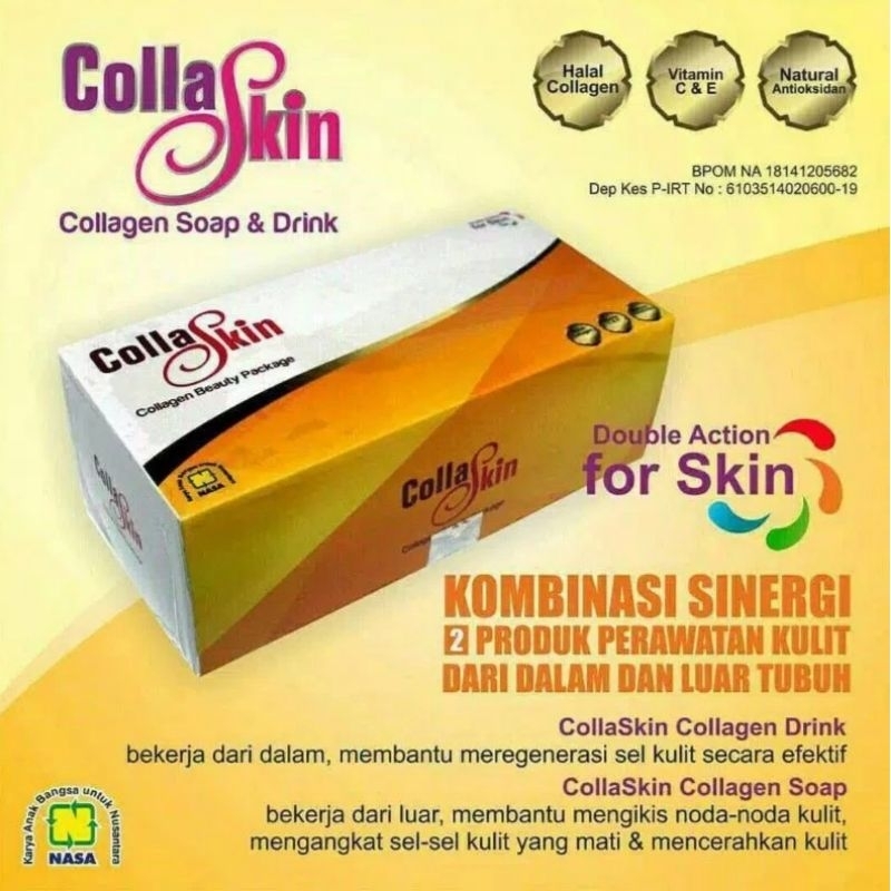 Jual Collaskin NASA Collagen Drink & Soap 1 Paket | Shopee Indonesia