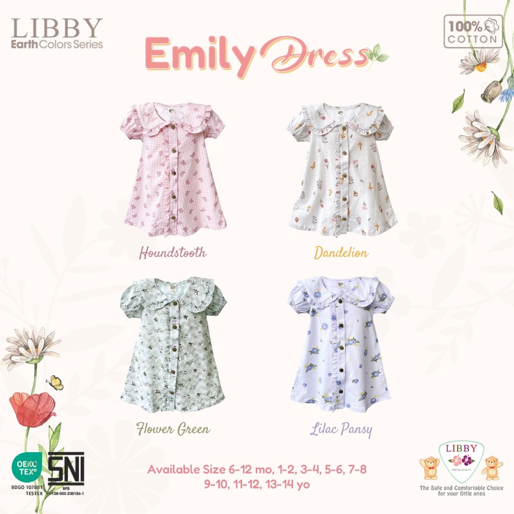 Jual LIBBY Dress anak Perempuan 6 bulan - 14 tahun Emily Dress (1 Pcs ...