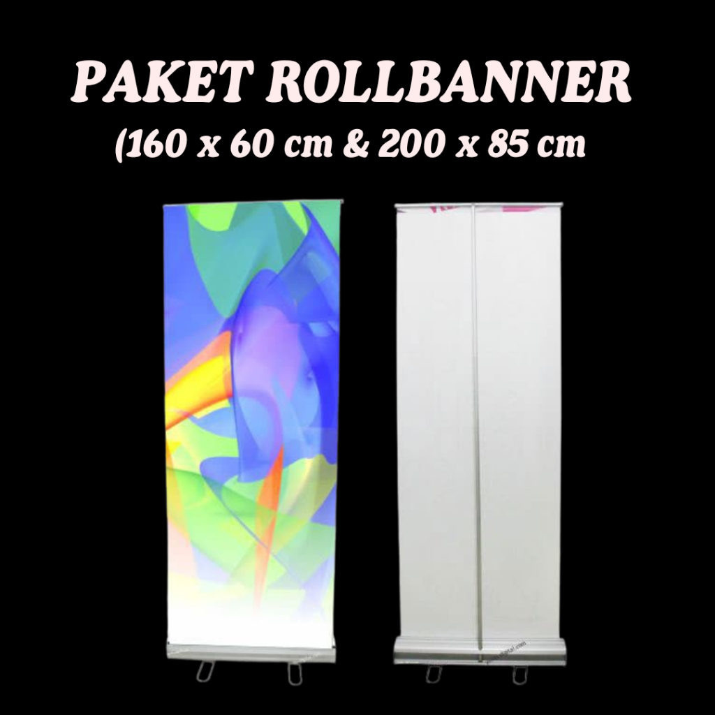 Jual Cetak Paket Roll Banner Alumunium Plus Penyangga Kokoh Bahan Vynil ...