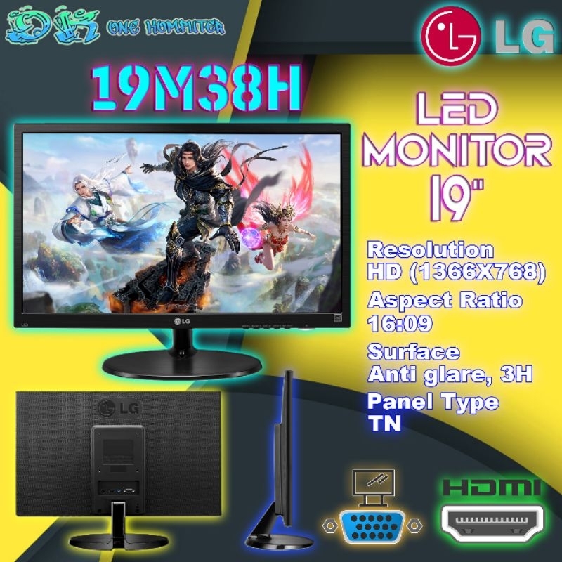 Jual Led Monitor LG 19M38H / Monitor Led 18.5" LG ( Sudah HDMI ...