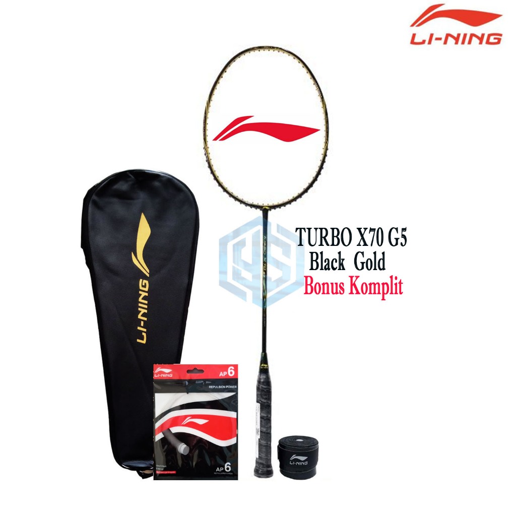 Jual Raket Lining Turbo X70 G5 Bonus Komplit Raket Badminton Lining ...
